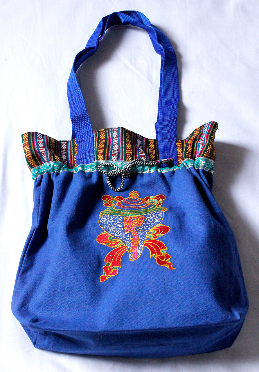 Tibetan 8 Auspicious Signs bag - Tibetan Dawn