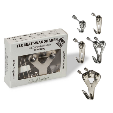Floreat Picture Hanger | Mix Pack | Nickel | German Retail Pack