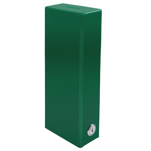 Tall Rectangular Acrylic Donation Box with Lock & Display