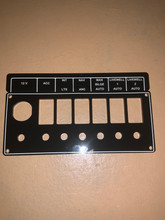 Switch panel plate blank for switches including nomenclature plate ...