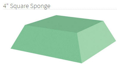 4" Square Sponge Coated