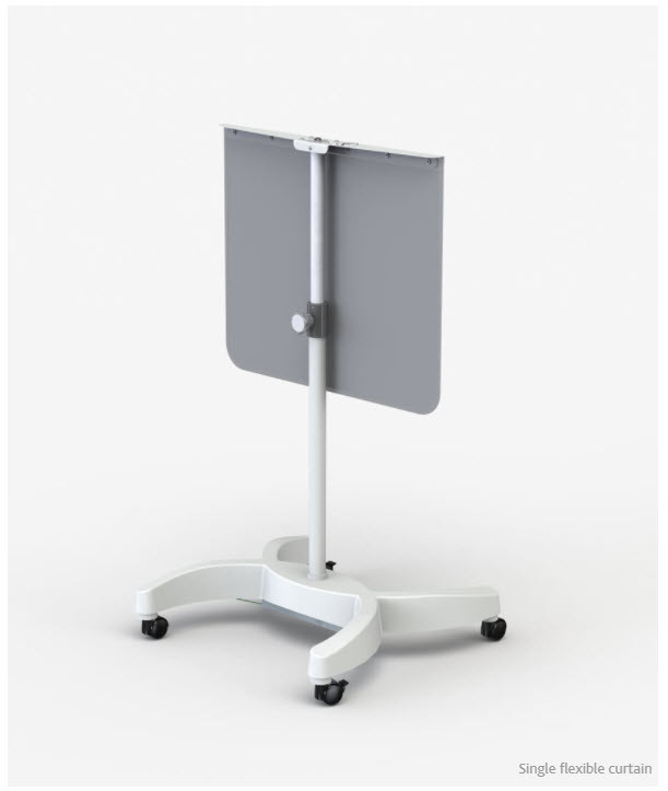Flexible height adjustable mobile shield