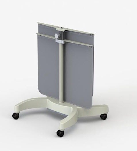 Flexible height adjustable mobile shield - double panel
