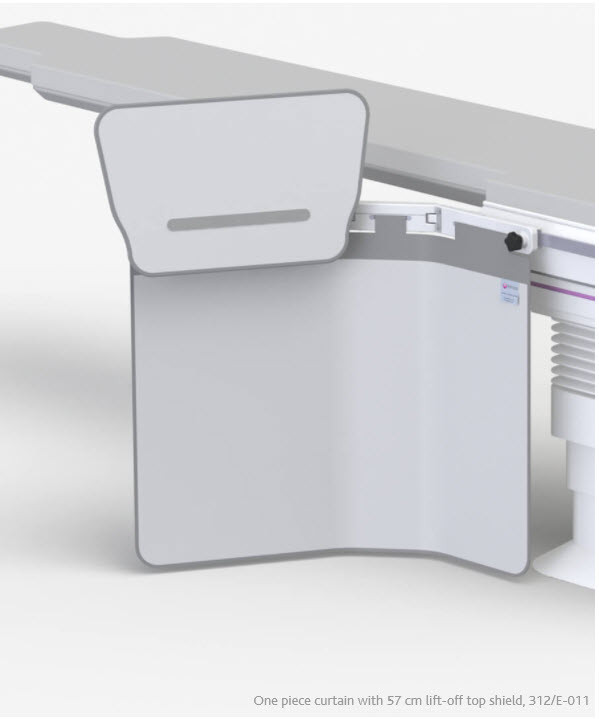Lower body x-ray shield 312/E-012 (with fold-down top)