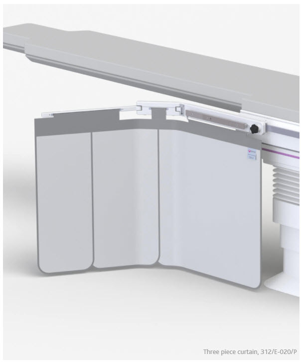 Lower body x-ray shield 312/E-022 (with fold-down top)