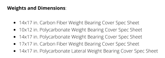 Weight Bearing Covers