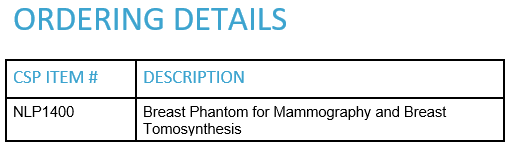 Breast Phantom for Mammography and Breast Tomosynthesis
