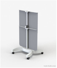 Flexible height adjustable mobile shield