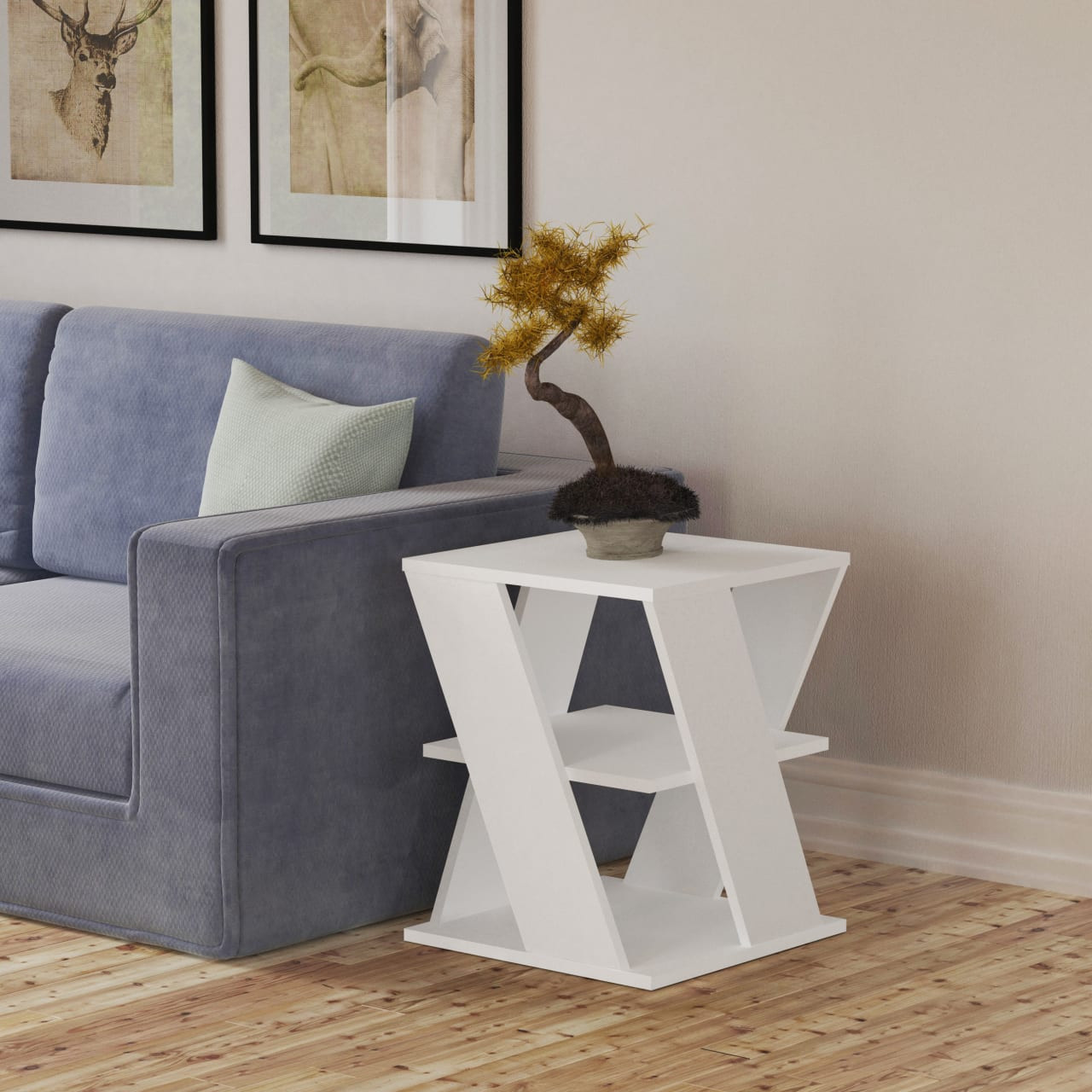 Scarlett Modern Geometric Side Table