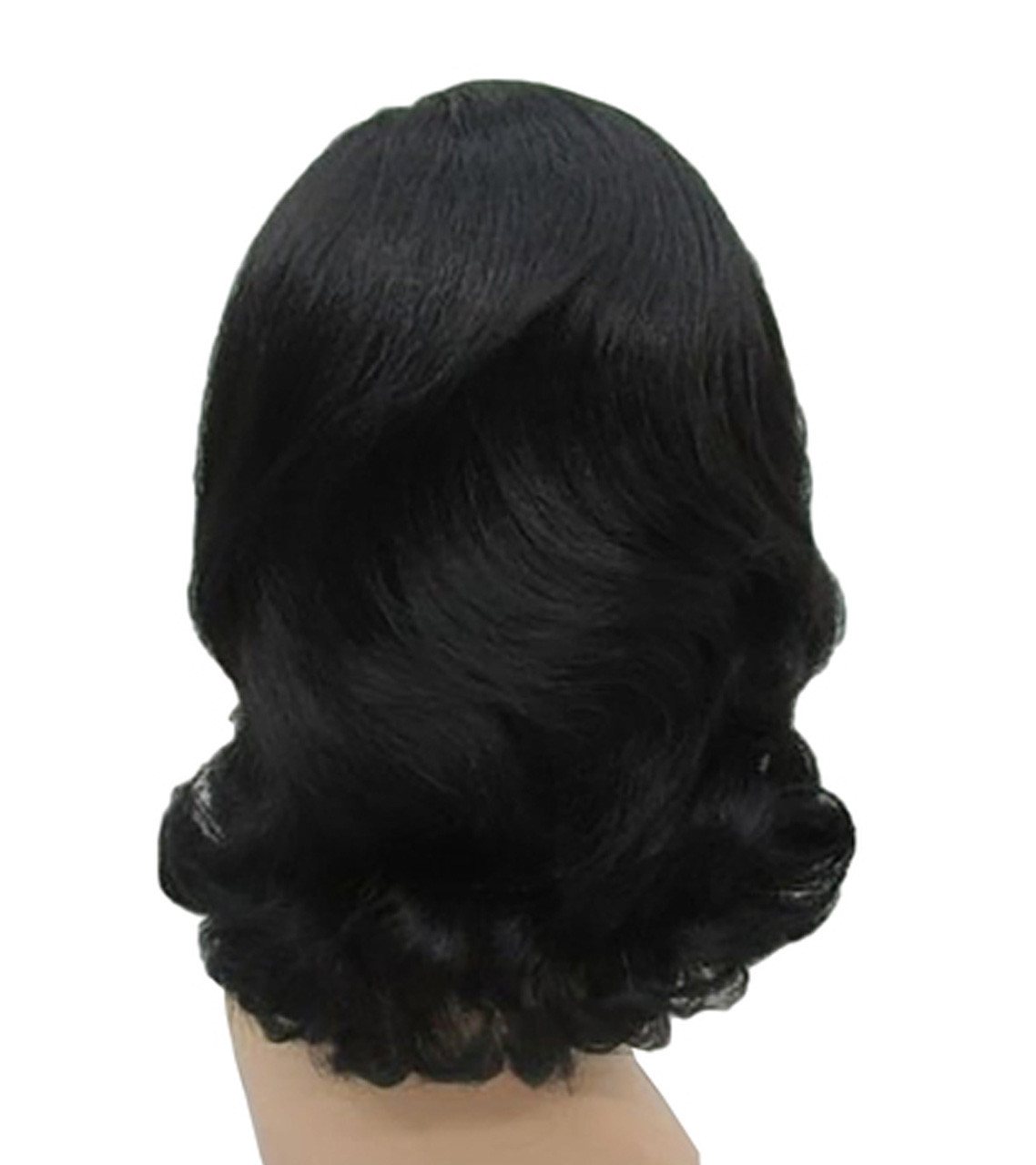 DELUXE Black Flapper 1920's Finger Wave Costume Wig - by Allaura - The ...