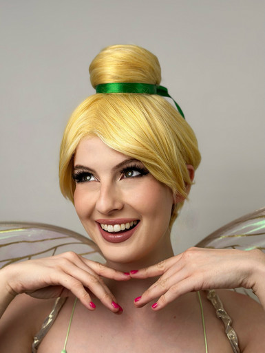DELUXE Tinkerbell Blonde Bun Costume Wig - by Allaura - Allaura