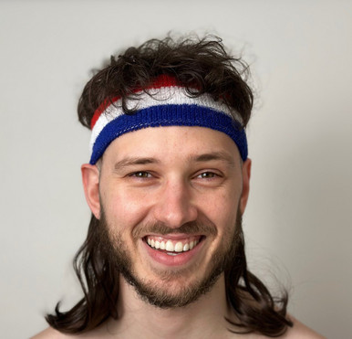 Magic Mullet Headband - Brown Bazza The Razzler - The Wig Outlet