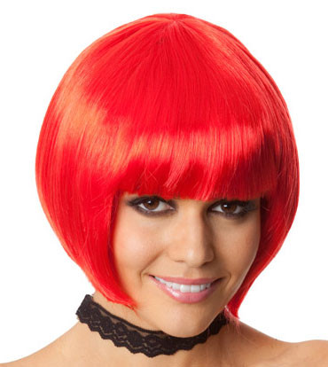 Party Bob (Red) Costume Wig - by Allaura - The Wig Outlet