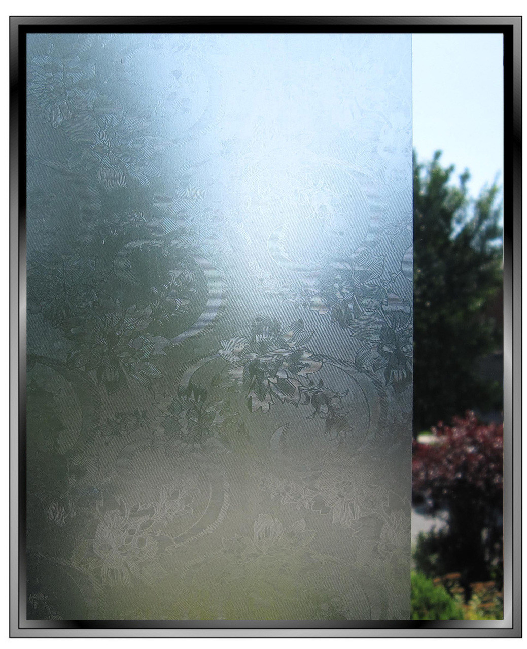 Delicate Floral DIY Decorative Light Duty Window Film