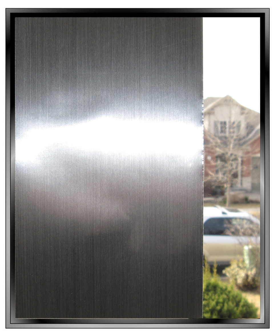 Brushed Stainless Steel DIY Decorative Privacy Window Film