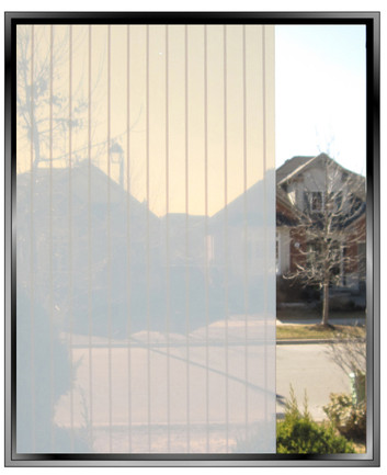 Vertical Pin Stripe DIY Decorative Privacy Window Film