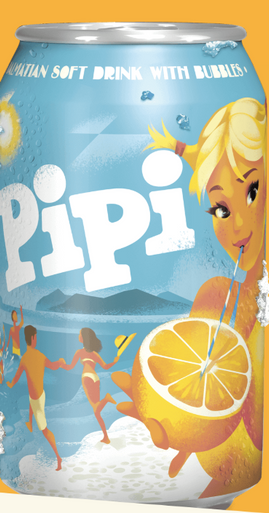 Pipi Orange Can 330ml - K&V Bulgarian Market