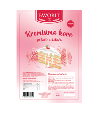 Favorit Kremisimo Kore Cake Layers 470g - K&V Bulgarian Market