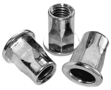 Steel Rivnuts - Large Flange Hexagon