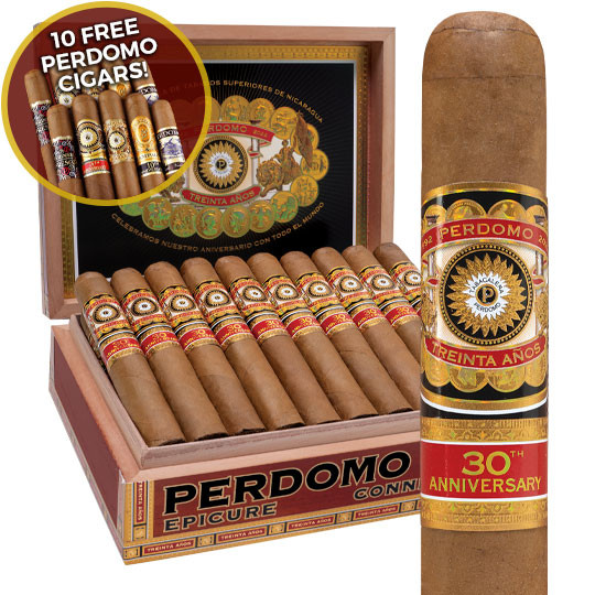 Perdomo 30th Anniversary Box-Pressed Connecticut Torpedo (7x54 / Box 30 ...