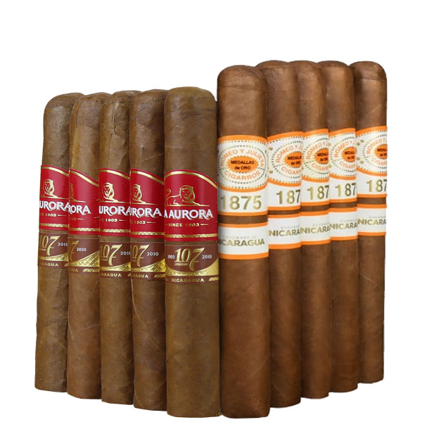 Slam Pack: La Aurora 107 Nicaragua Robusto vs Romeo y Julieta 1875 ...