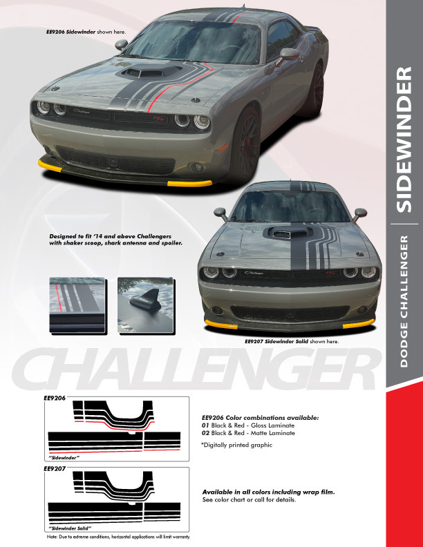 Dodge Challenger Stripe Kits by Style | Challenger Decals | Challenger ...