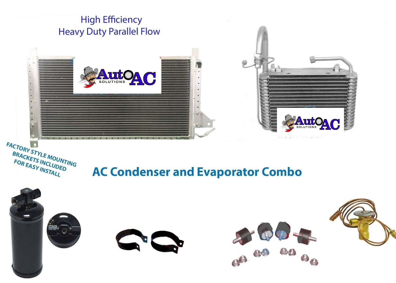 1968 Cadillac DeVille Fleetwood AC Condenser, Evaporator Core, Drier ...