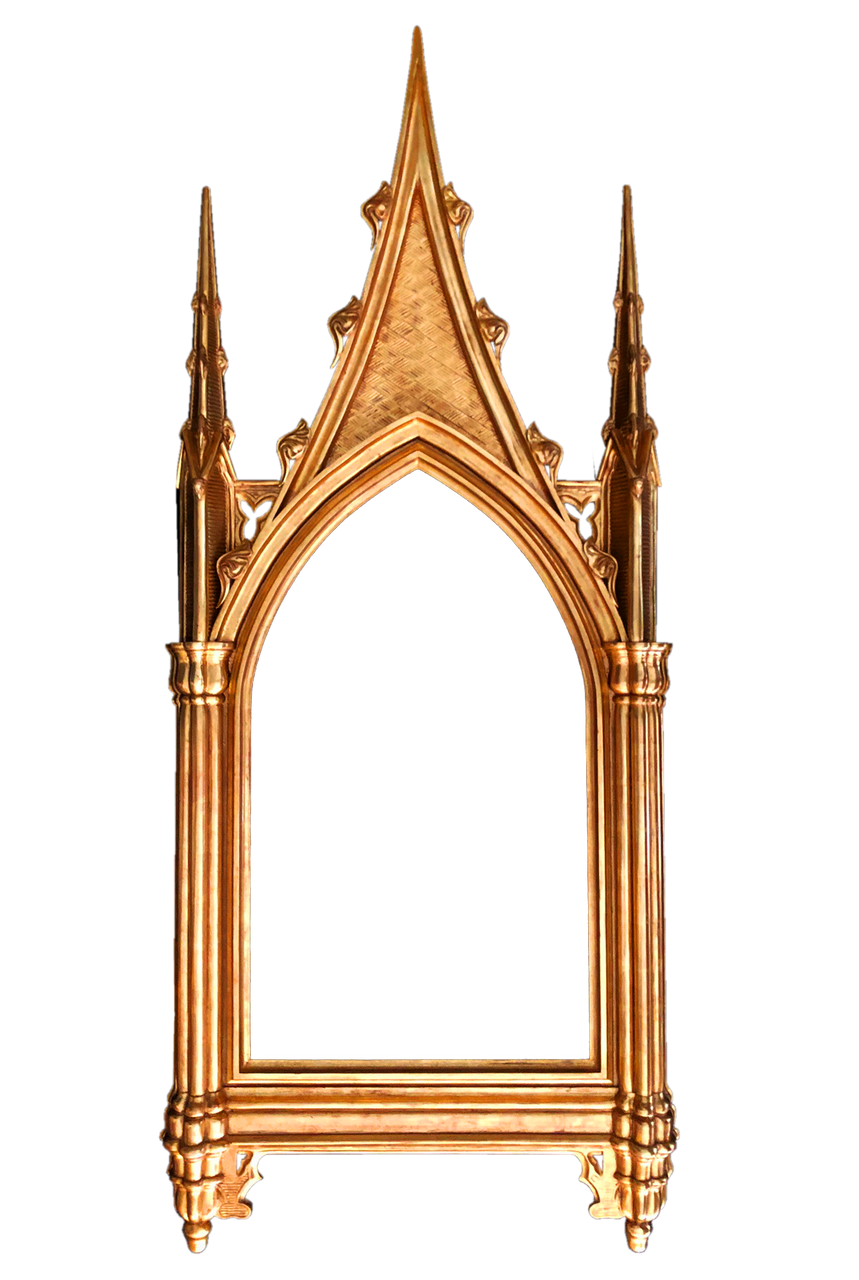 Gold Cathedral Arched Picture Frame