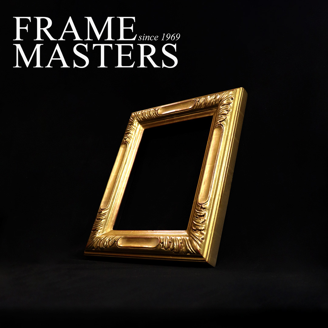 Water Gilded 22k Gold Leaf Hand Carved Closed Corner Fine Art Picture Frame