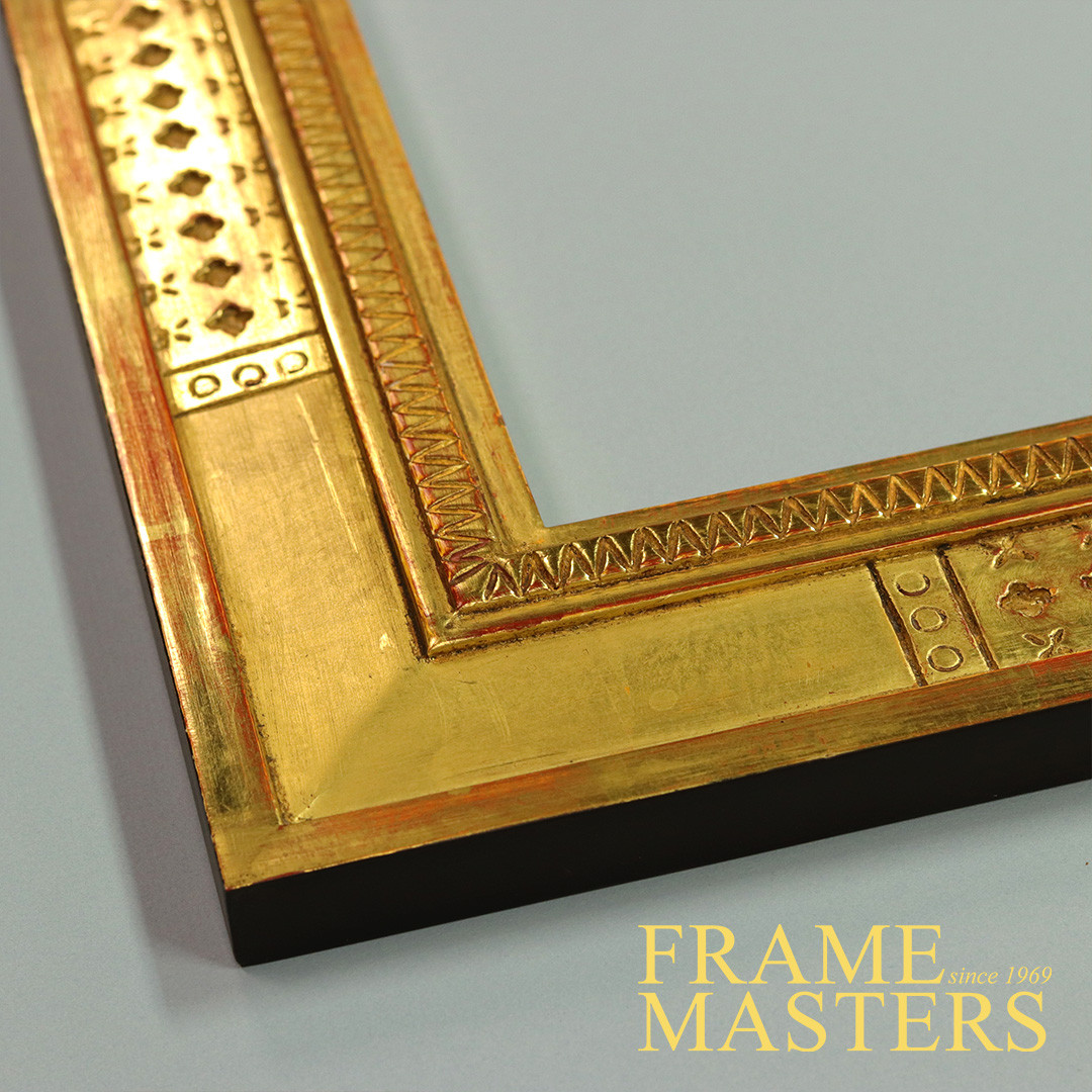 Water Gilded 22k Gold Leaf Hand Carved Closed Corner Fine Art Picture Frame