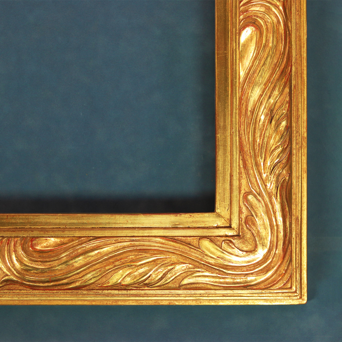24" x 30" Hand-carved Solid Wood Picture Frame Gilded in Genuine 22k ...