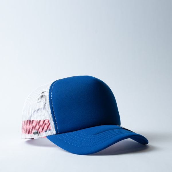 UFlex 5 Panel Curved Peak Trucker Cap - Royal/White