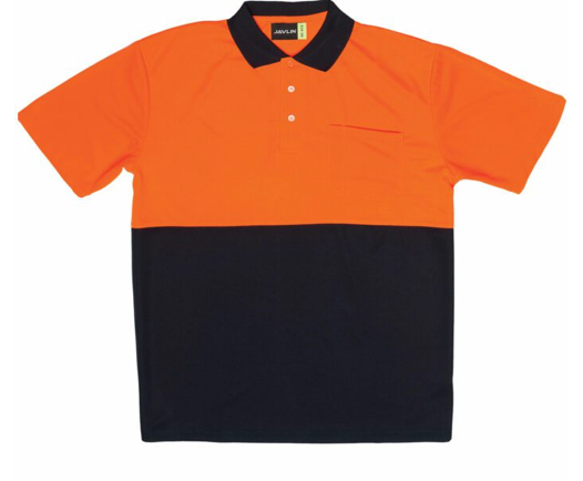 Hi-Vis Two Tone Golf Shirt | Refelctive Golf Shirts | Azulwear Cape ...