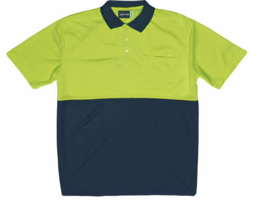 Hi-Vis Two Tone Golf Shirt | Refelctive Golf Shirts | Azulwear Cape ...