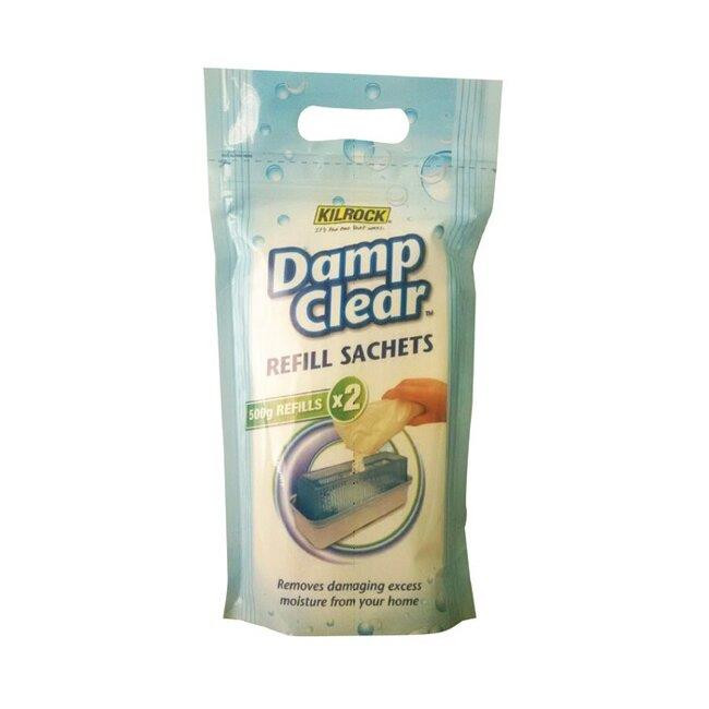 Kilrock Damp Clear Moisture trap Crystals Refill Sachets - 500G X 2 ...