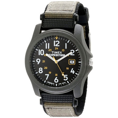 Timex T42571 Expedition Camper Watch Black Dial Analogue Display Grey ...