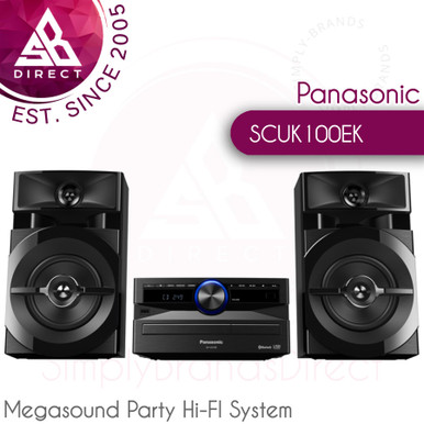 Panasonic SCUK100EK 300W Megasound Party Hi-Fi System│Bluetooth│CD│FM ...
