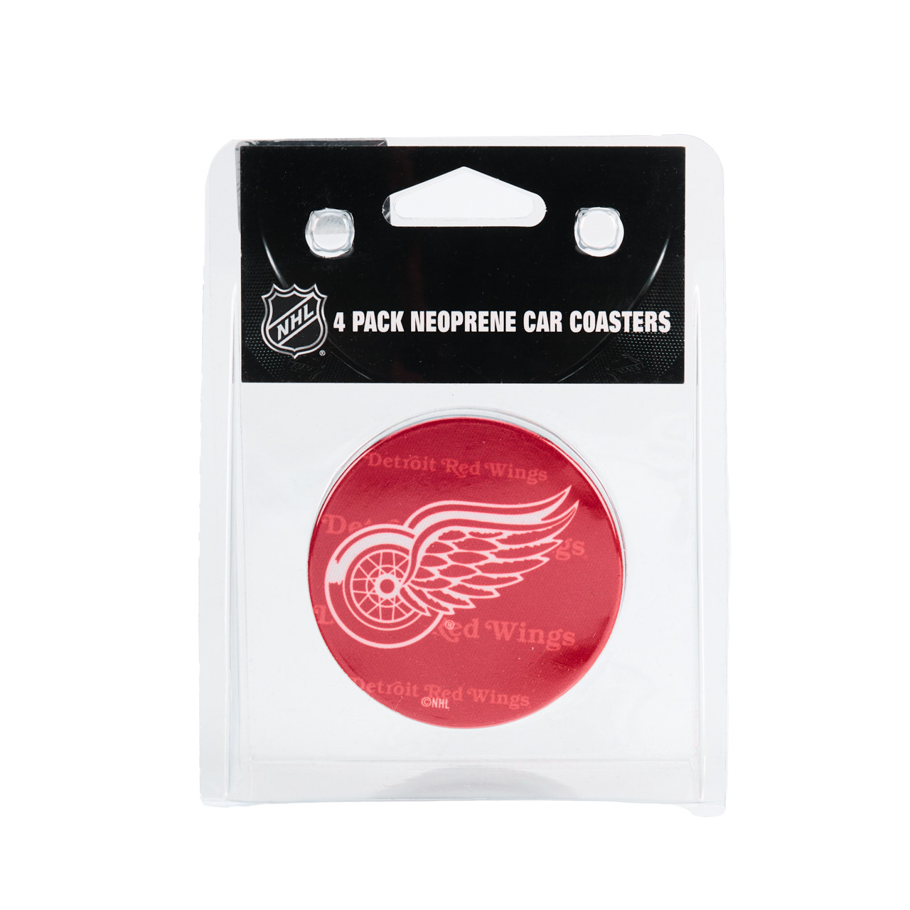 Detroit Red Wings Logo Brands Car Coaster 4-Pack - shophockeytown