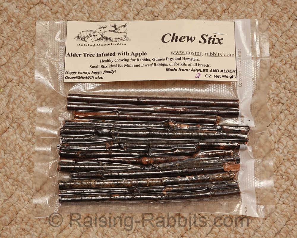 Raising-Rabbits Chew Stix: Small Size 2 oz - Raising Rabbits