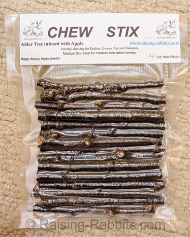 Raising-Rabbits Chew Stix: Medium Size 4 oz - Raising Rabbits