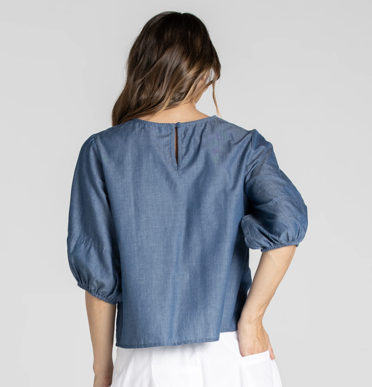 Boom Shankar Ava Top - Chambray - LamiSaru Boutique