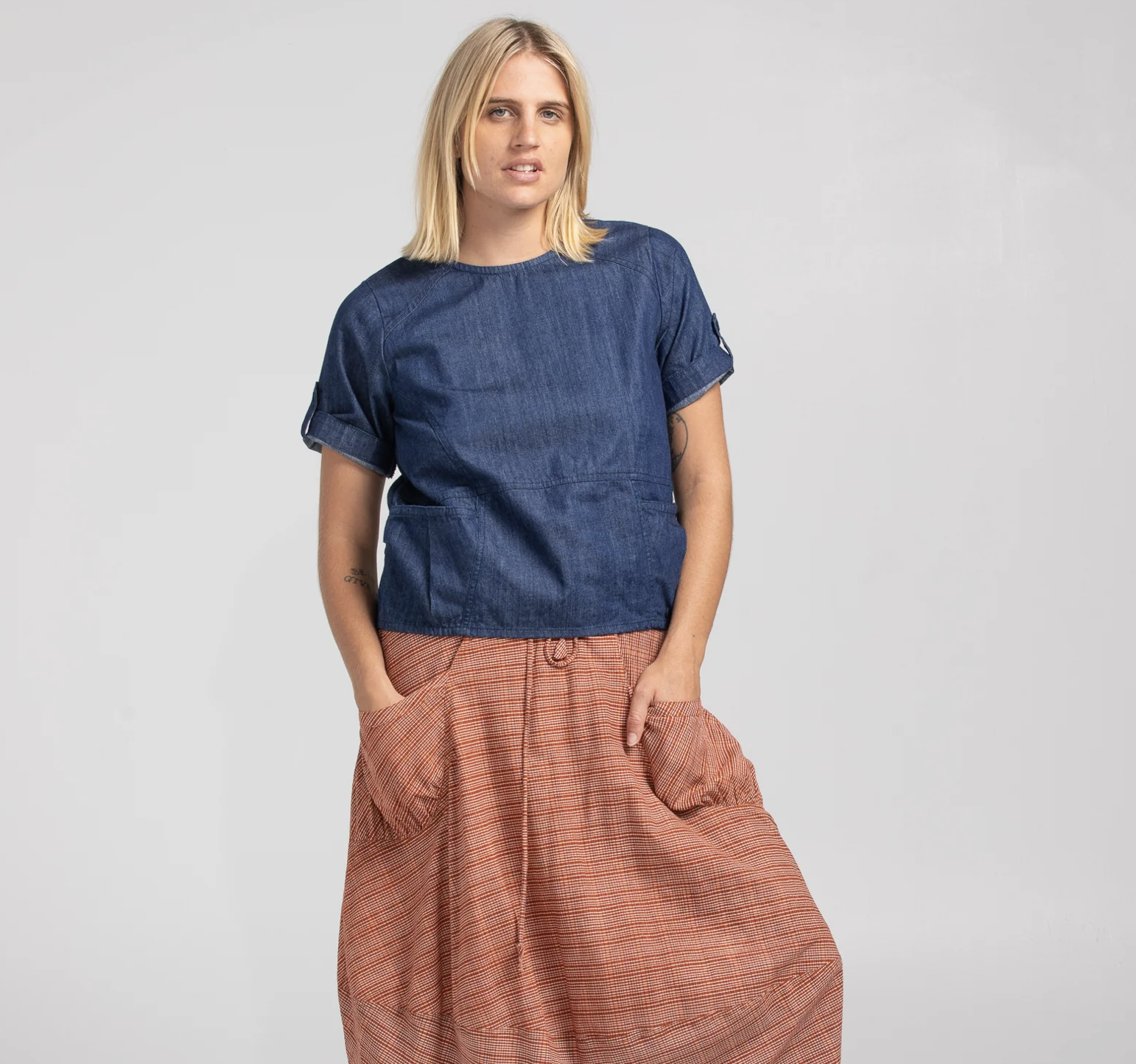 Boom Shankar Guru Top - Dark Denim