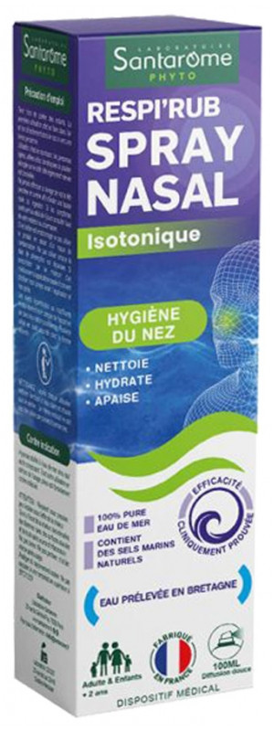 Santarome Respi'Rub Nasal Spray Isotonic Nose Hygiene 100ml - Steych