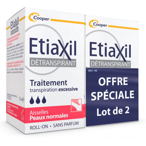 ETIAXIL Roll-On Anti-Perspirant Deodorant NORMAL Skin - 2x15ml - Steych