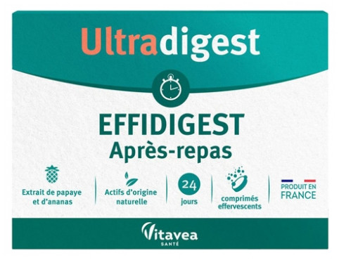 Vitavea Ultradigest Effidigest After-Meal 24 Effervescent Tablets - Steych