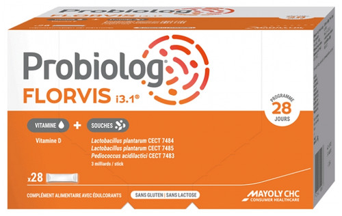 Mayoly Spindler Probiolog Florvis 28 Orodispersible Sticks - Steych
