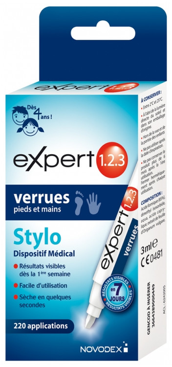 Novodex Expert 1.2.3. Foot and Hand Warts Pen 3ml - Steych