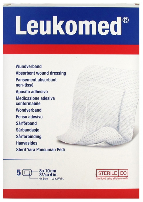 Essity Leukomed 5 Non-Woven Absorbent Wound Dressings 8 x 10cm - Steych