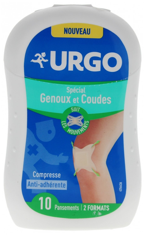 Urgo Special Knee and Elbow 2 Sizes 10 Dressings - Steych