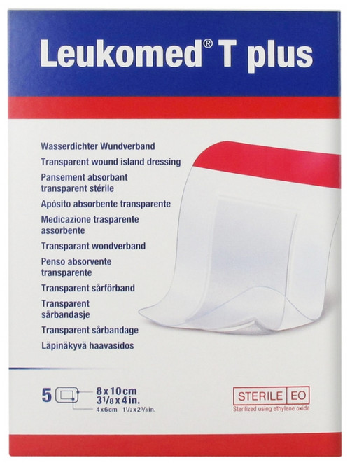 Essity Leukomed T Plus 5 Absorbent Transparent Sterile Dressings 8 x 10 ...
